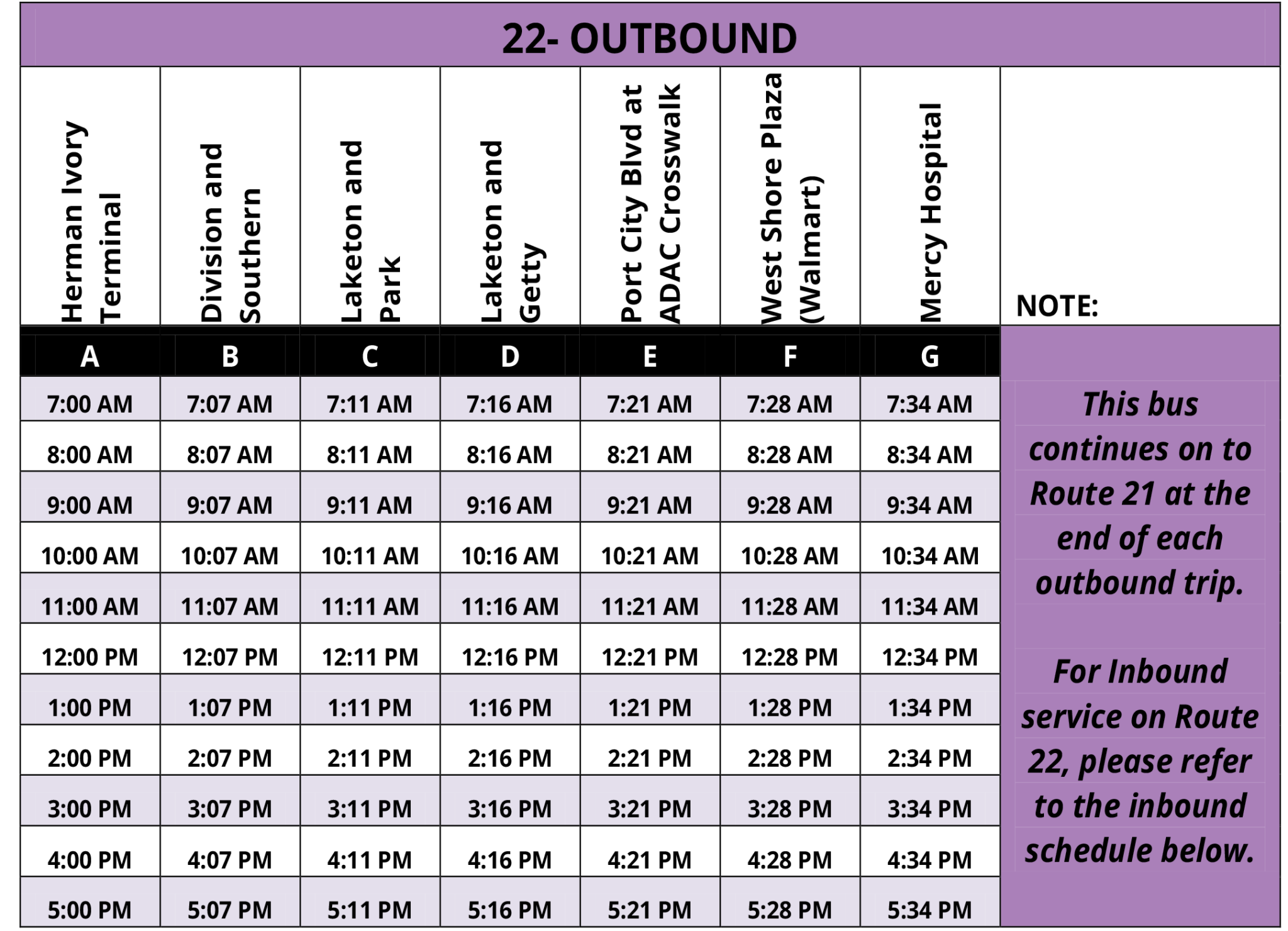 Route 22 Muskegon Area Transit System route-22-muskegon-area-transit-system