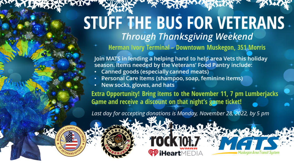 Stuff the Bus for Veterans 2022 - Muskegon Area Transit System